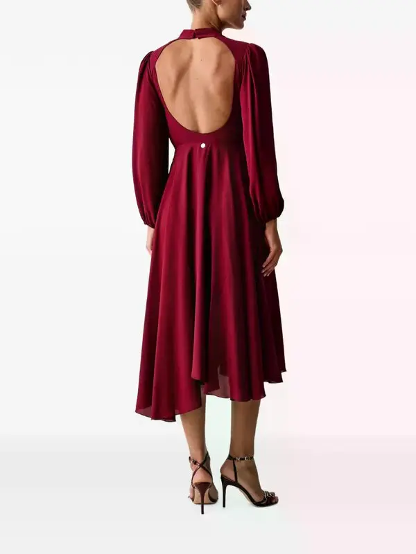 SILVIAN HEACH Bow Asymmetric-hem Midi Dress