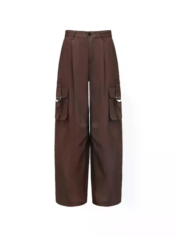 FENG CHEN WANG Buckled Cargo Pants - Brown