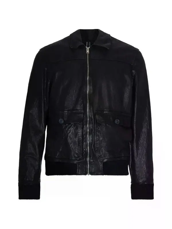 DFOUR Leather Zip-up Jacket