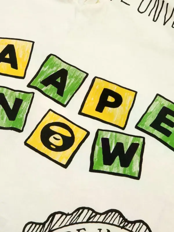 AAPE BY *A BATHING APE Multi-logo Graphic-print T-shirt