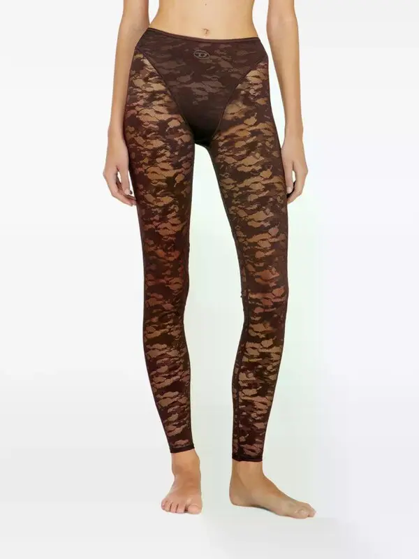 DIESEL® Leggings In Nylon Camouflage Lace