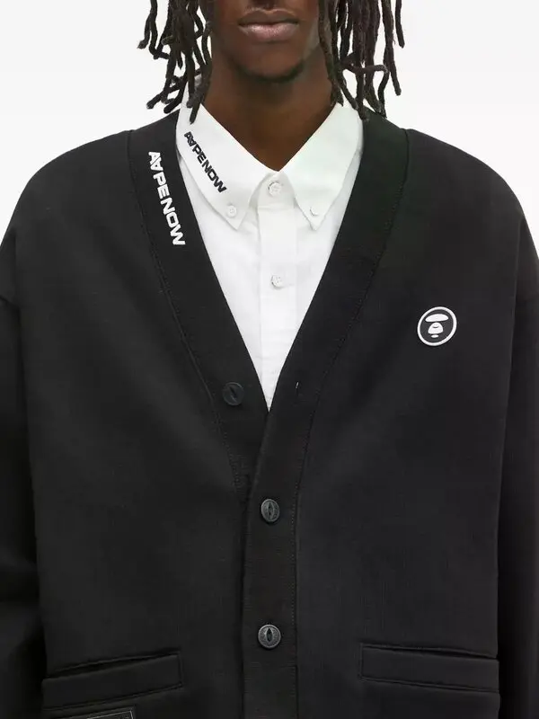AAPE BY *A BATHING APE Moonface Logo-patch Cardigan