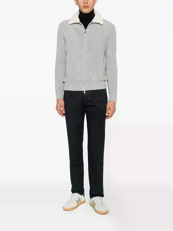 Incotex Herringbone Pleated Trousers