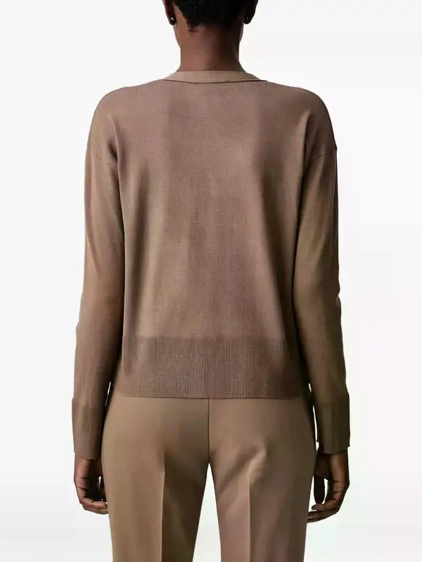 Sisley Fine-knit V-neck Cardigan