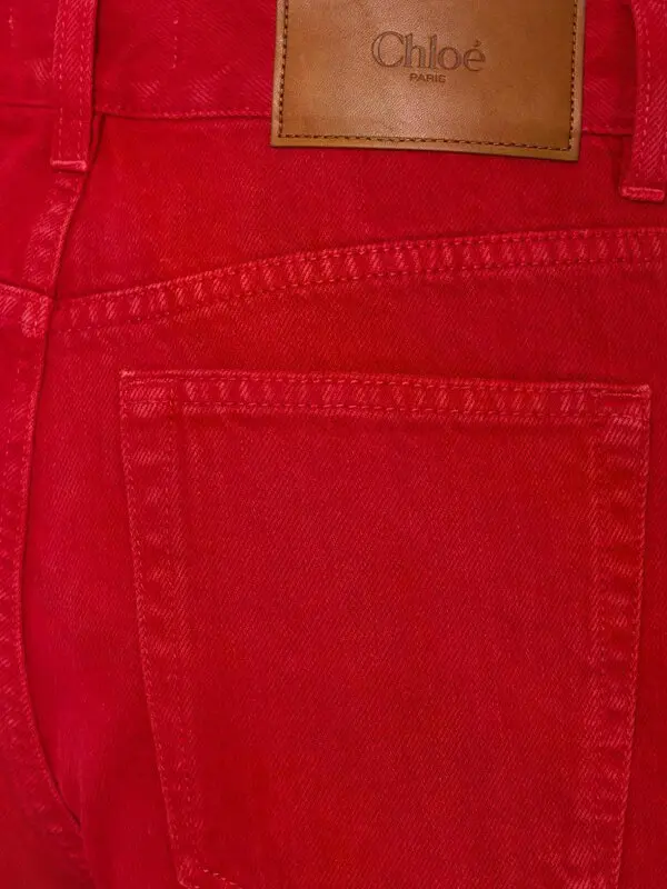 Chloé Log-patch Straight-leg Jeans