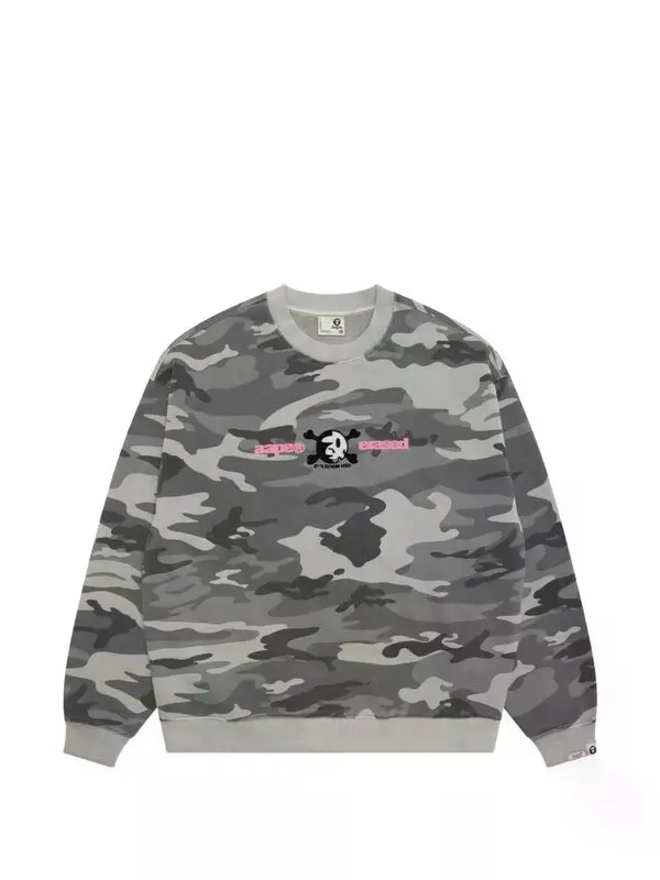 AAPE BY *A BATHING APE X Erased Camouflage-print Sweatshirt