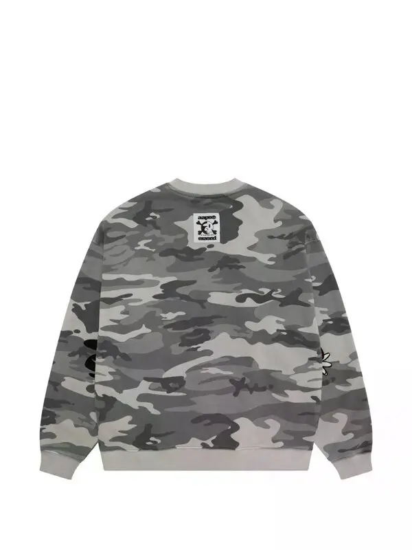 AAPE BY *A BATHING APE X Erased Camouflage-print Sweatshirt