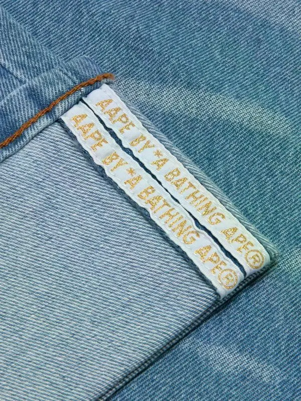 AAPE BY *A BATHING APE Moonface Embroidered Jeans