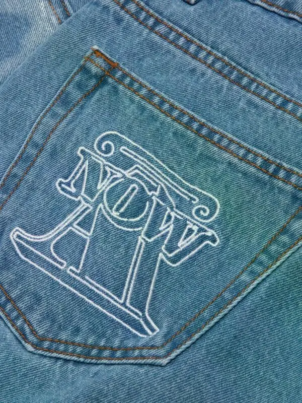 AAPE BY *A BATHING APE Moonface Embroidered Jeans