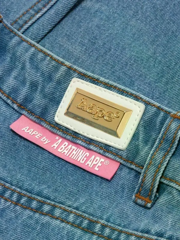 AAPE BY *A BATHING APE Moonface Embroidered Jeans