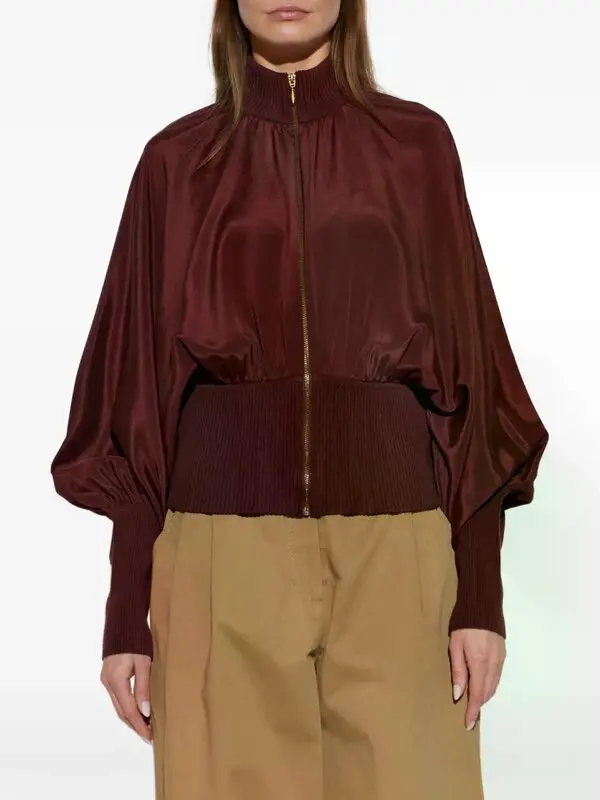 Zimmermann Clash Silk Bomber Jacket