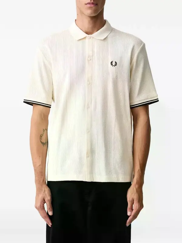 Fred Perry Laurel Wreath Ribbed-knit Shirt