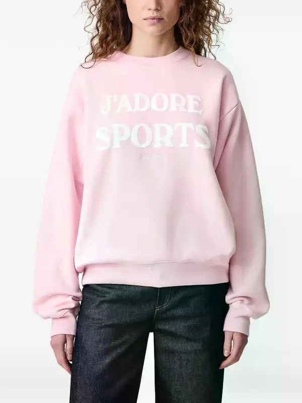 Sporty & Rich J'adore Logo-print Sweater - Pink