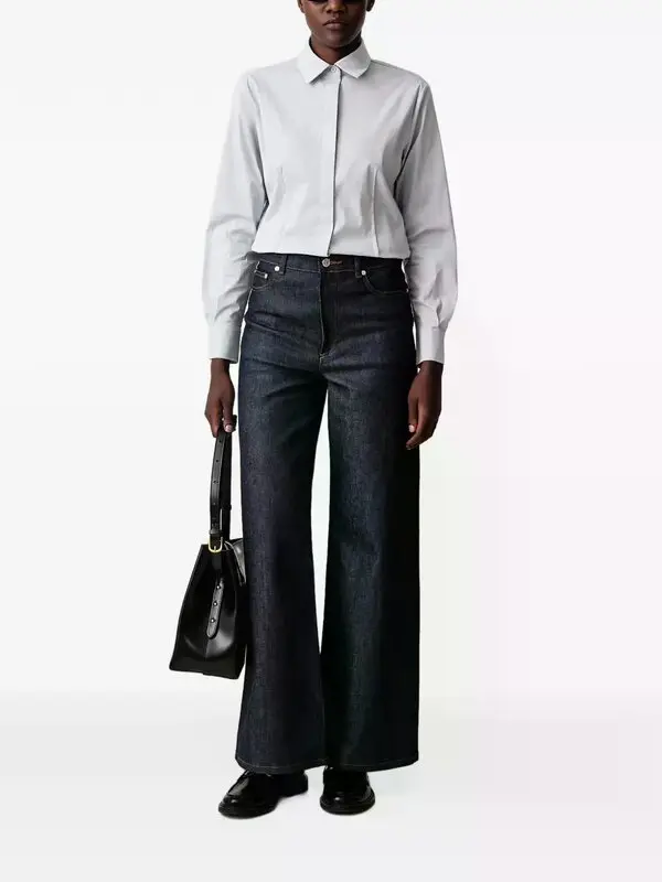 Sisley Pleated Long-sleeve Shirt