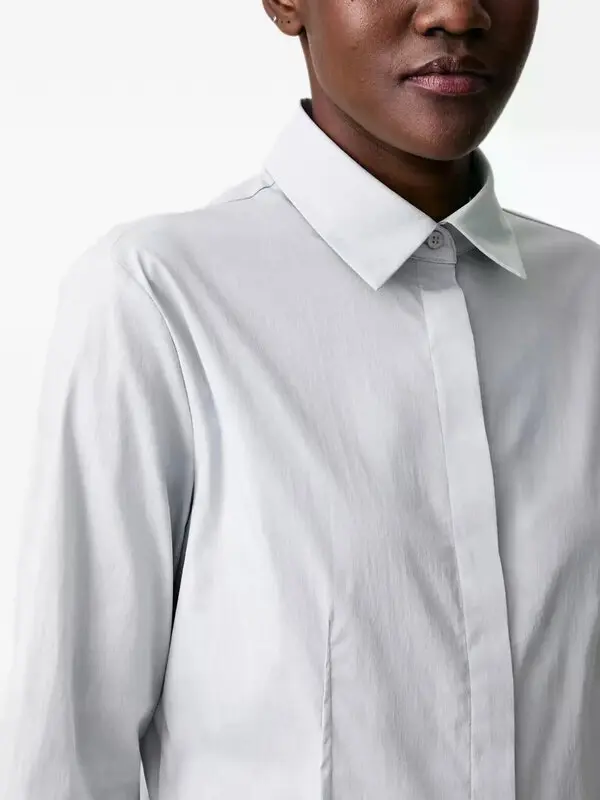 Sisley Pleated Long-sleeve Shirt