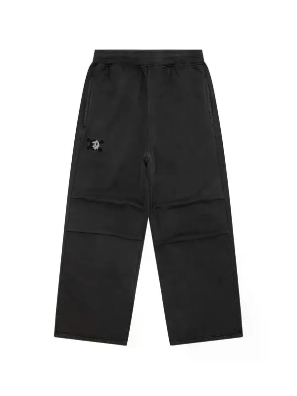 AAPE BY *A BATHING APE X Erased Logo-embroidered Track Pants - Black