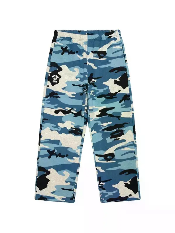 AAPE BY *A BATHING APE Aapenow Woodland Camo-pattern Track Pants - Blue