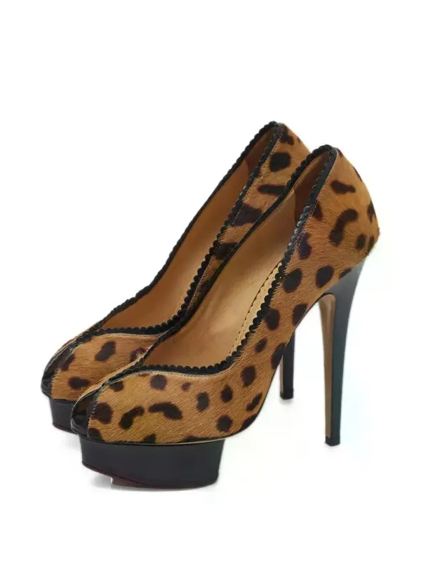 CHARLOTTE OLYMPIA Dolly Leopard-print Platform Pumps