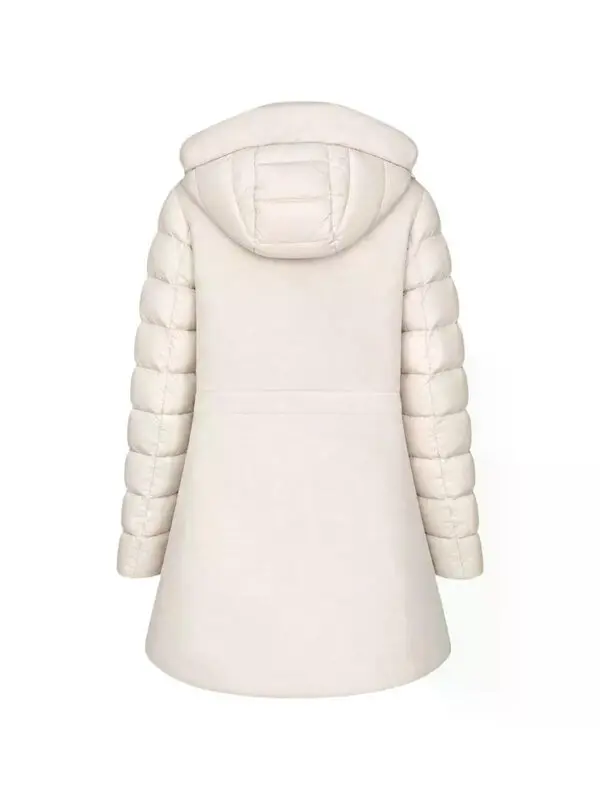 MOORER Quilted-sleeve Hooded Coat