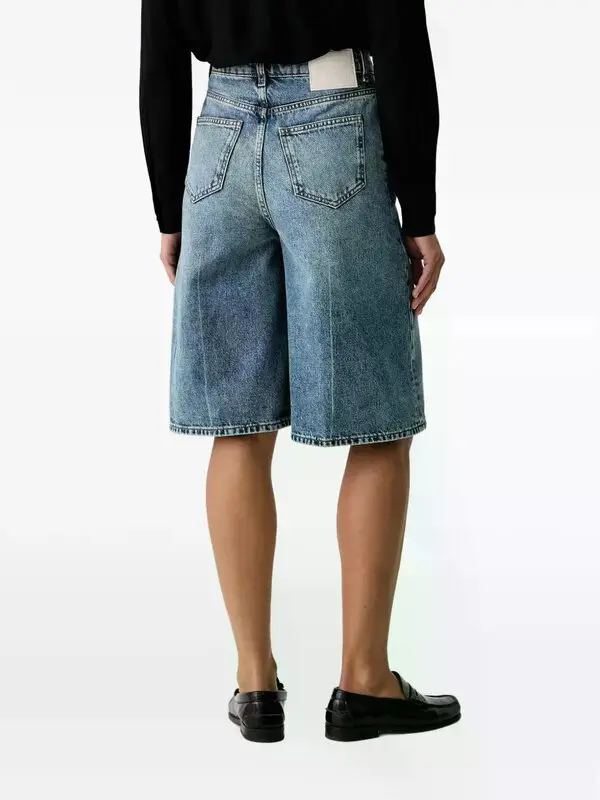 Sisley Pressed-crease Denim Shorts
