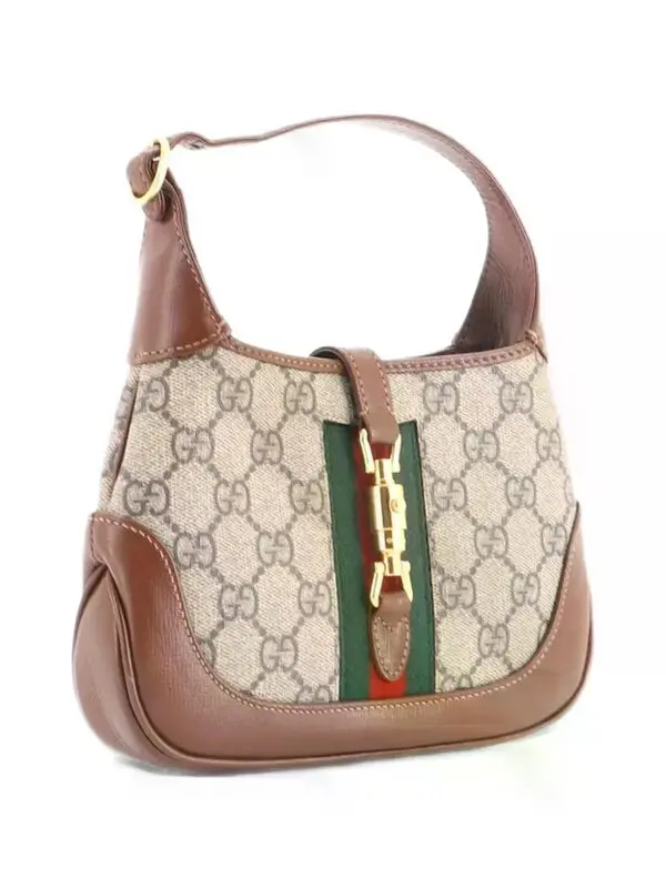 Gucci Jackie 1961 Gg Coated Canvas Mini Hobo Bag