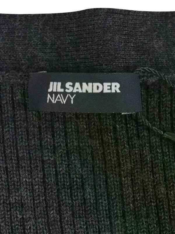 JIL SANDER Ribbed V-neck Cardigan