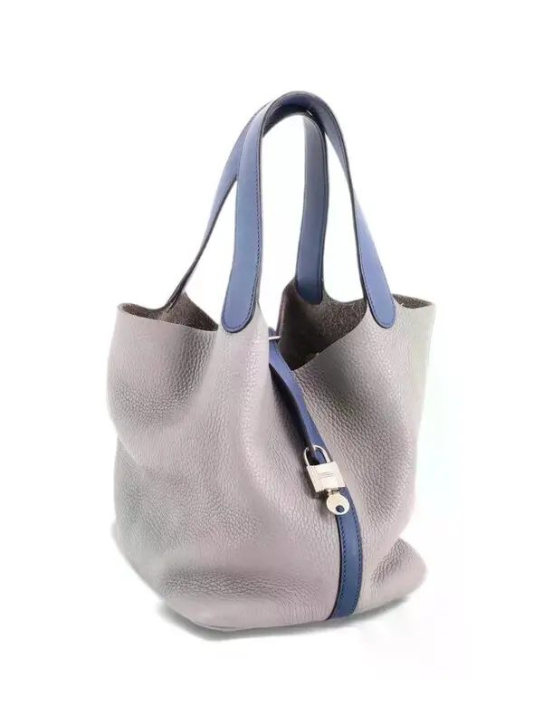 Hermès Bicolor Picotin Lock Bag Clemence With Swift Mm Bucket Bag - Blue