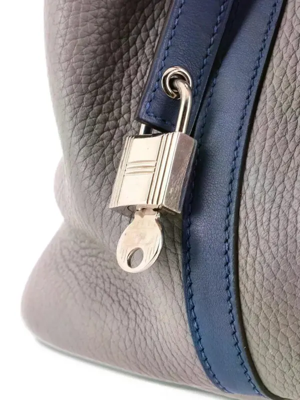 Hermès Bicolor Picotin Lock Bag Clemence With Swift Mm Bucket Bag - Blue