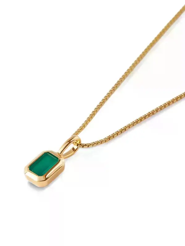 EDGE OF EMBER Deco Birthstone Necklace