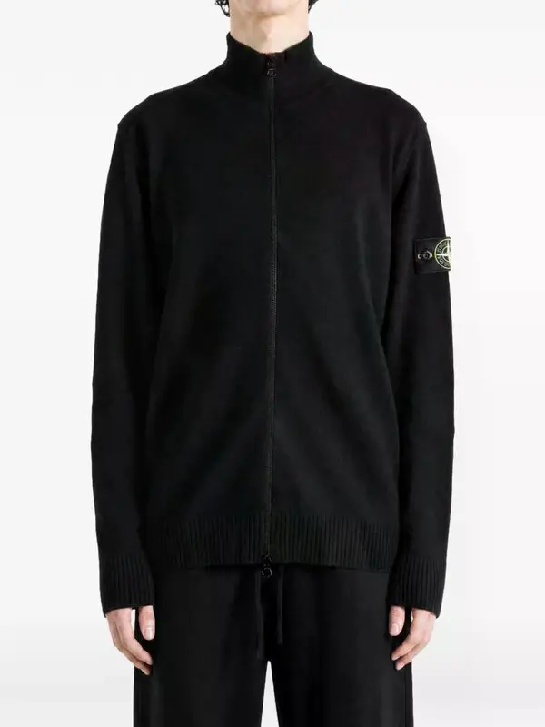 Stone Island Logo-patch Zip-up Cardigan