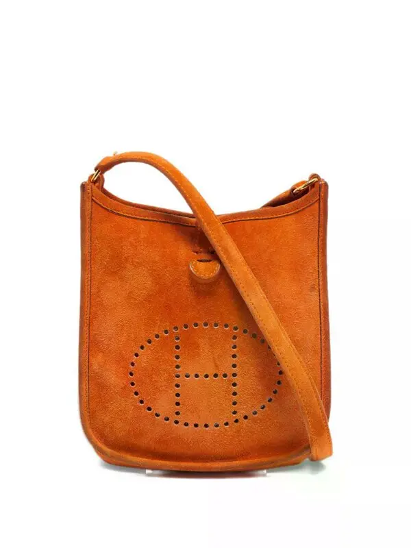 Hermès 2004 Tpm Evelyne Suede Crossbody Bag - Orange
