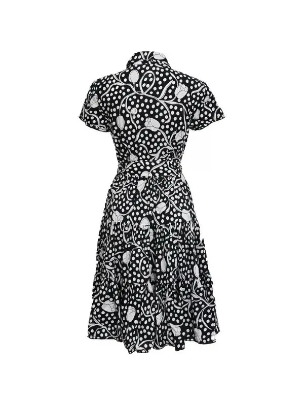 Diane Von Furstenberg Printed Tiered Shirt Dress
