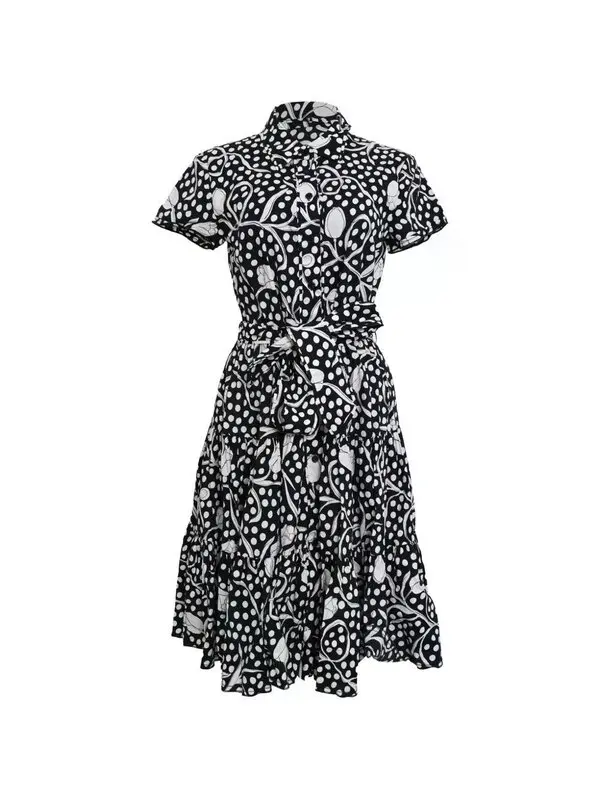 Diane Von Furstenberg Printed Tiered Shirt Dress