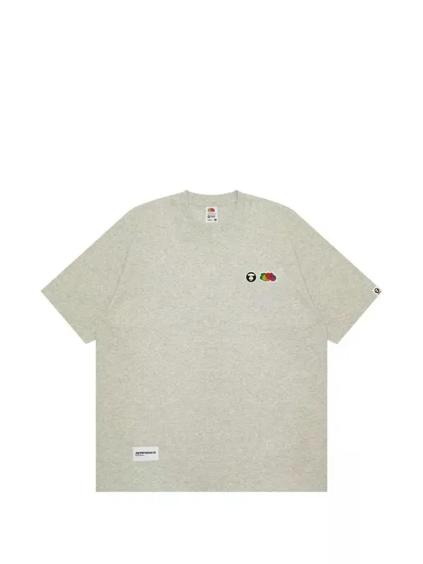 AAPE BY *A BATHING APE X Fruit Of The Loom Logo-patch T-shirt - Grey