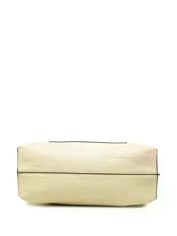 Loewe 2000-2026 Linen Embossed Calfskin Anagram Shopper Tote Satchel
