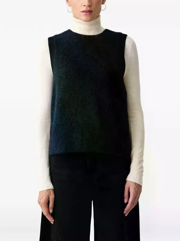 MOS MOSH Mmthora Side-tie Knitted Sweater Vest - Blue
