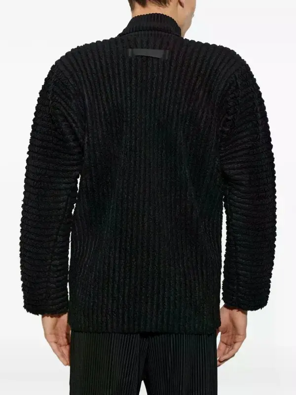 Issey Miyake Pleated Zip-up Jacket