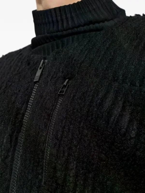 Issey Miyake Pleated Zip-up Jacket