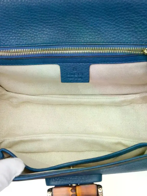 Gucci 2016-2026 Medium Calfskin New Bamboo Satchel