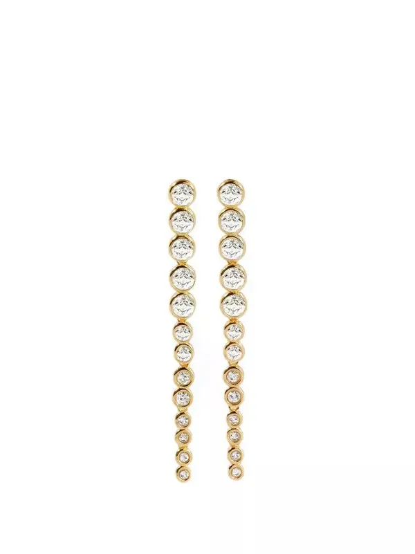 EDGE OF EMBER Serena Tennis Sapphire Drop Earrings - Gold
