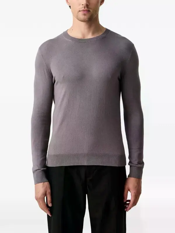 Sisley Crew-neck Long-sleeve Sweater - Grey