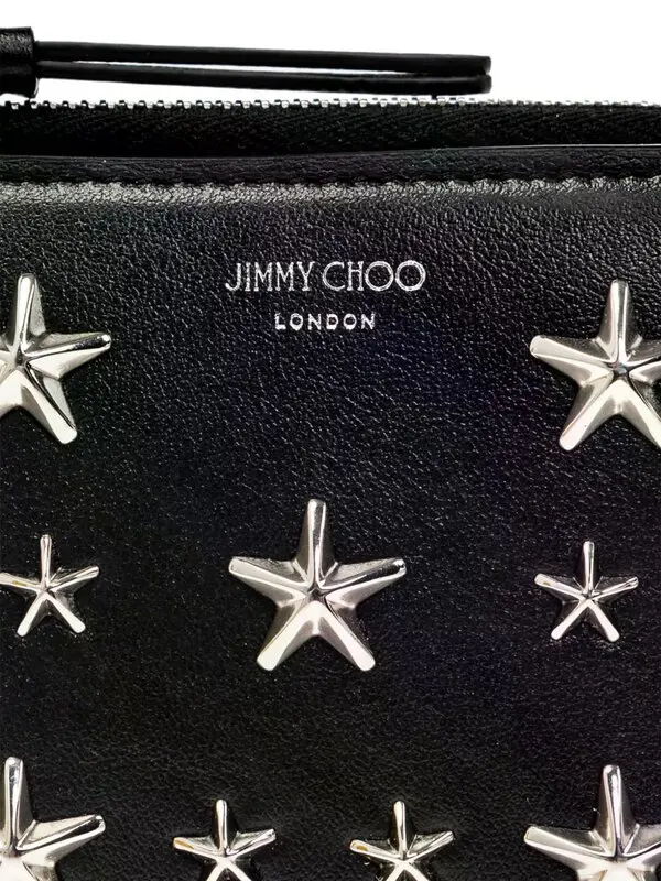 JIMMY CHOO Star-studded Leather Wallet