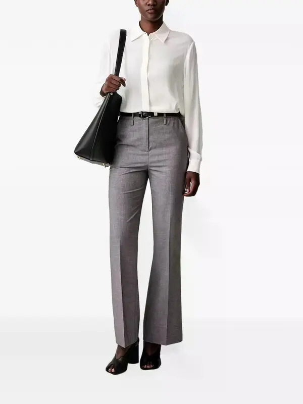 Sisley Pressed-crease Flared Trousers