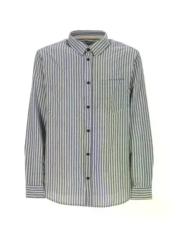 ANERKJENDT Stripe-pattern Patch-pocket Shirt