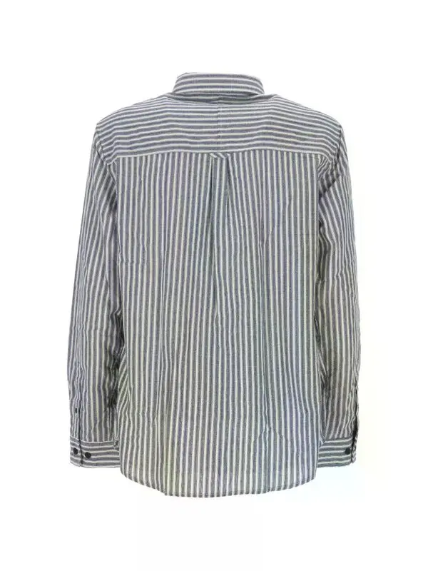 ANERKJENDT Stripe-pattern Patch-pocket Shirt
