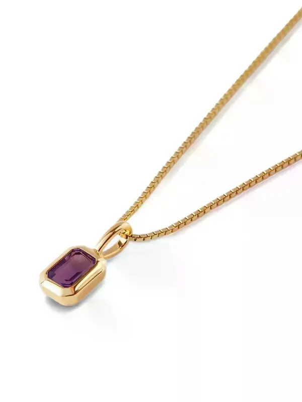 EDGE OF EMBER Deco Birthstone Amethyst Necklace