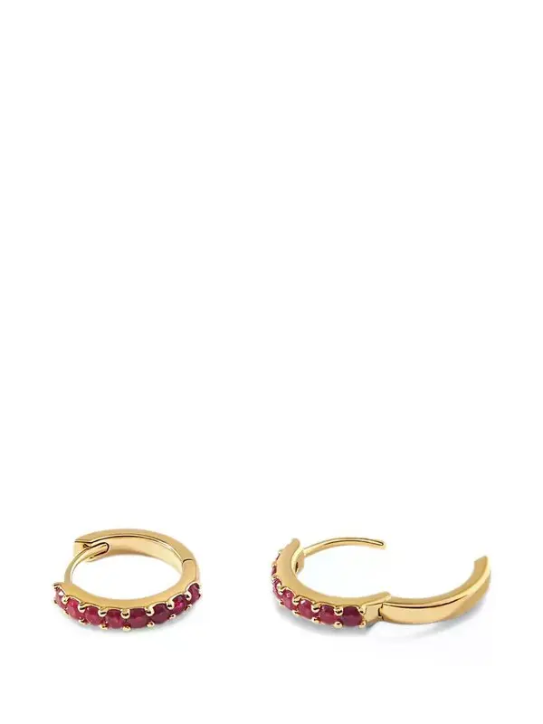 EDGE OF EMBER Ruby Huggie Earrings
