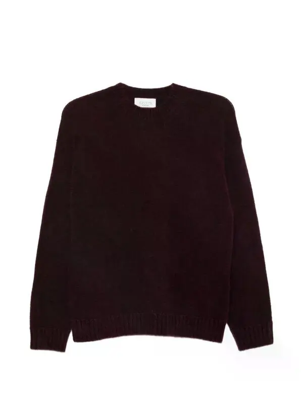 LANEUS Crew-neck Ribbed-trim Sweater