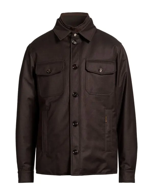 MOORER Jacket Dark Size Wool, Polyurethane, Cashmere, Polyester