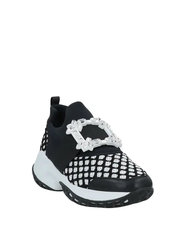 ROGER VIVIER Sneakers Size Textile Fibers, Soft Leather - Black